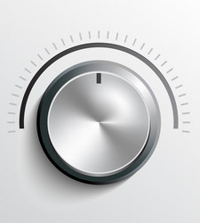White technology volume knob Royalty Free Vector Image