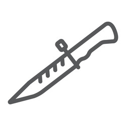 Bayonet knife glyph icon weapon and army combat Vector Image