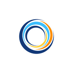 Circle wave logo symbol icon design Royalty Free Vector