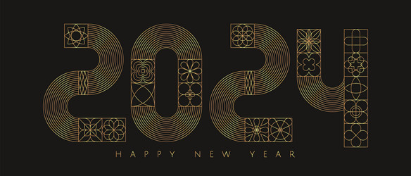 Gold 2024 red luxury abstract geometry new Vector Image