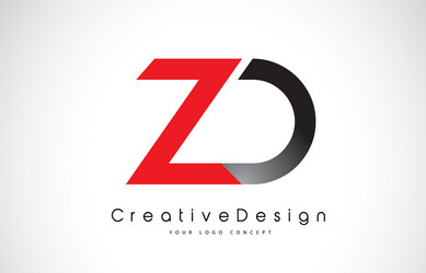 Zd z d letter logo design in white colors Vector Image