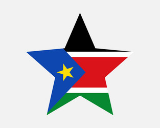 South africa star flag Royalty Free Vector Image