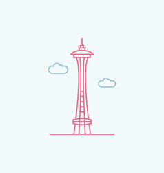 Space needle Royalty Free Vector Image - VectorStock
