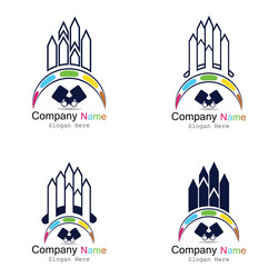Building paint logo icon Royalty Free Vector Image