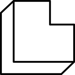 Geometric shape in l colorful design Royalty Free Vector