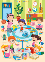 Preschool classroom Royalty Free Vector Image - VectorStock
