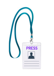 Press reporter id card template Royalty Free Vector Image