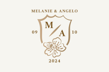 Wedding monogram pro logo Royalty Free Vector Image