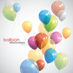Color balloon background flying colorful balloons Vector Image