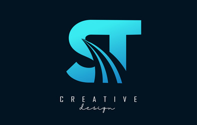 St s t letter logo design with a creative cut Vector Image