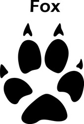 Fox Footprint Royalty Free Vector Image Vectorstock
