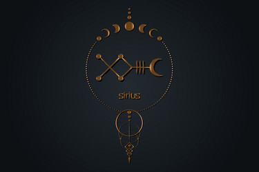 Mystical sirius star symbol astrology sign Vector Image