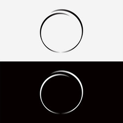 Round circular banner frames borders circle logo Vector Image