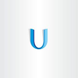 Blue fire u letter flame logo design fire Vector Image