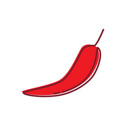 Chili line icon logo image Royalty Free Vector Image