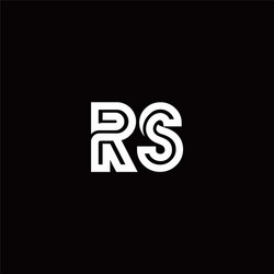 Rs monogram logo with a sharp shield style Vector Image
