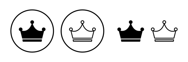 Crown icon symbol for web site design Royalty Free Vector
