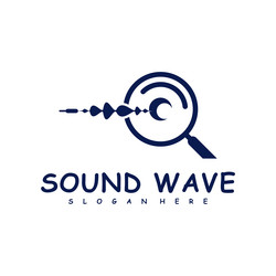 Find sound wave logo design concept Royalty Free Vector