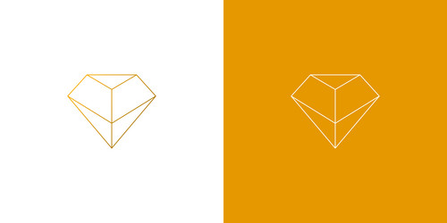 Amazing and modern double diamond logo Royalty Free Vector