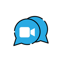Video call icon logo call icon design Royalty Free Vector