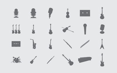 24 realistic music designs Royalty Free Vector Image