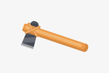 Ax in cartoon flat style isolated on white Vector Image