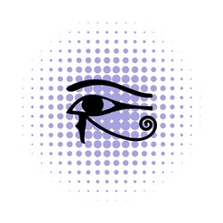 Eye of horus in pixel style pixelated of ra Vector Image