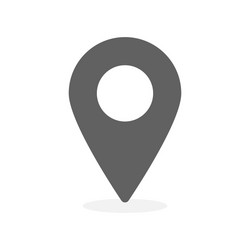 Location pin glyph icon and gps symbol Royalty Free Vector
