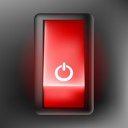 Red and green on off switch button Royalty Free Vector Image