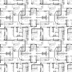 Black and white architectural plans Royalty Free Vector