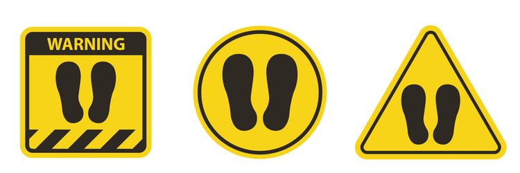 Do not walk or stand here symbol sign isolate Vector Image