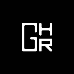 Ghr letter logo design simple and modern Vector Image