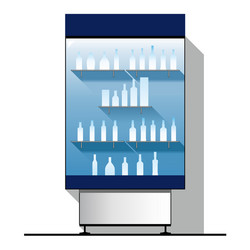 Realistic transparent empty glass box showcase Vector Image