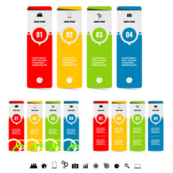 Infographic with symbol set in color art Vector Image