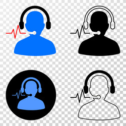 Operator signal flat icon Royalty Free Vector Image