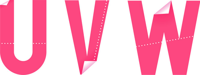 Sticker font in paper art style on white Vector Image