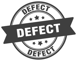 Defect stamp label on transparent Royalty Free Vector Image