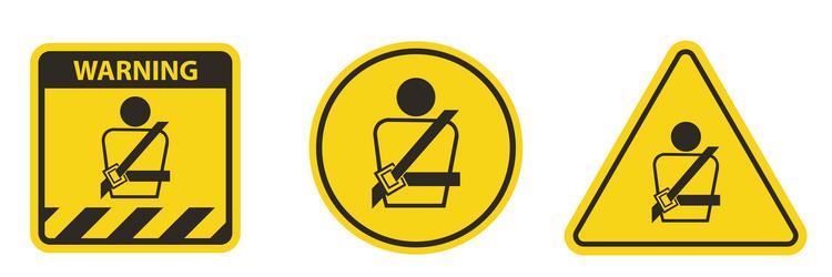 Ppe iconwearing a seat belt symbol sign isolate Vector Image