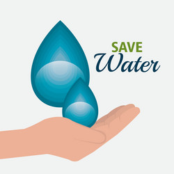 Save water design Royalty Free Vector Image - VectorStock