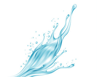 Water splash realistic transparent isolated Vector Image