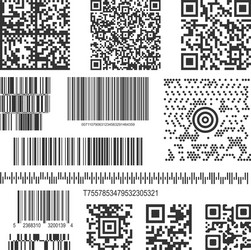 Scanning code template qr data matrix logo Vector Image