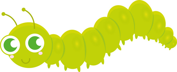 Cute worm cartoon Royalty Free Vector Image - VectorStock