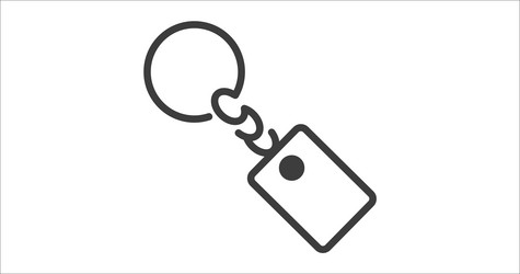 Key ring with two keys icon filled ring Royalty Free Vector