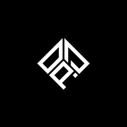 Opd letter logo design on black background Vector Image