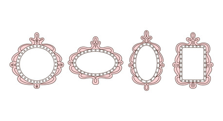 Princess frame royal mirror frame and majestic Vector Image