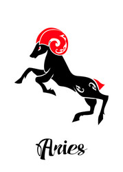 Zodiac collection set with beautiful woman aries Vector Image