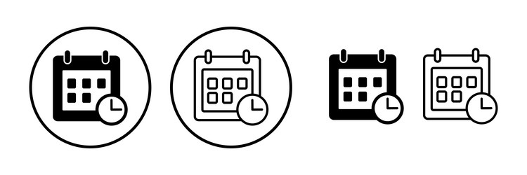 Calendar icon calender symbol Royalty Free Vector Image