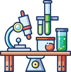 Chemical operator in his laboratory Royalty Free Vector