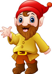 Cartoon happy dwarf Royalty Free Vector Image - VectorStock