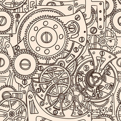Seamless cogwheel patterns Royalty Free Vector Image